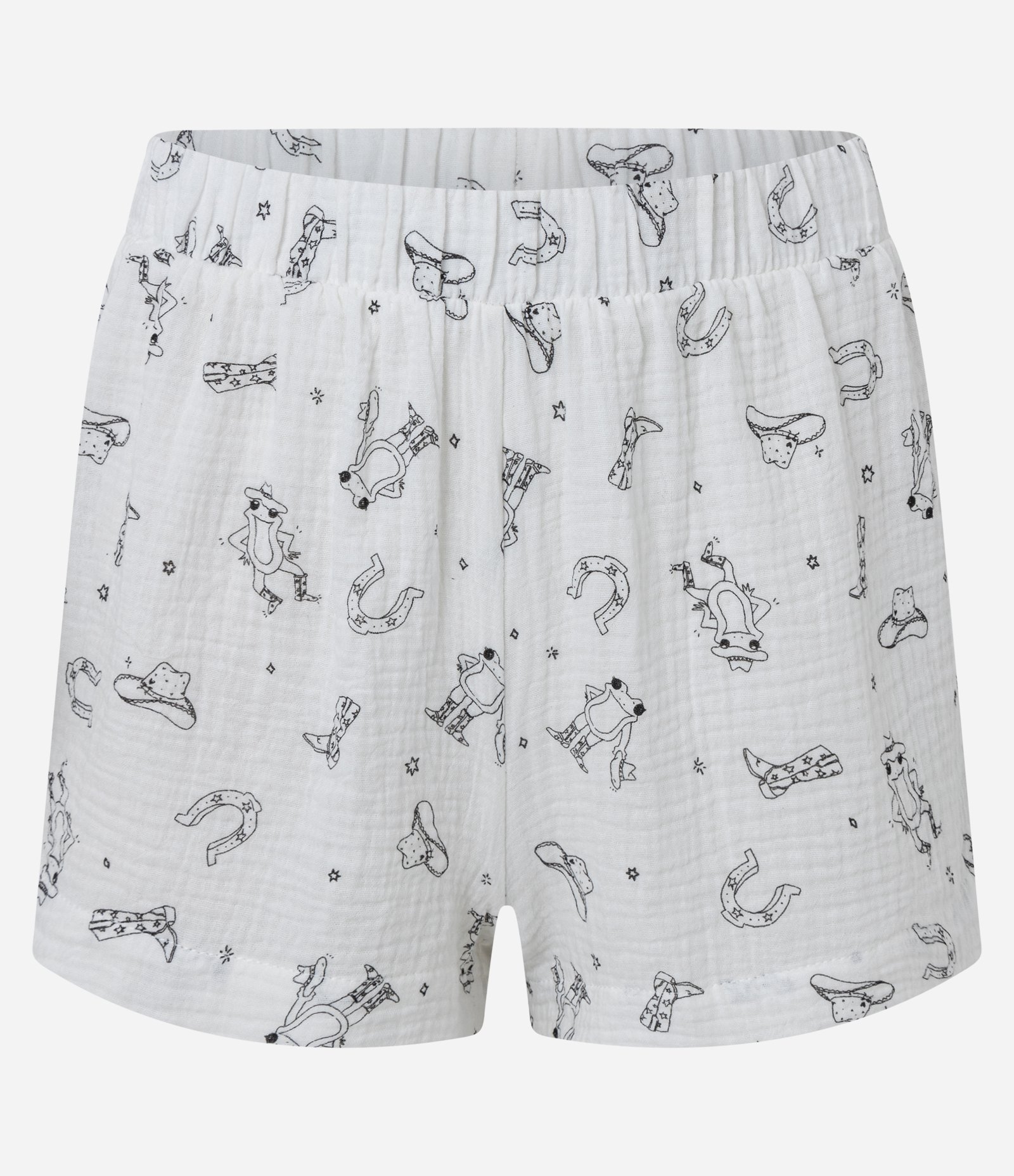 Pijama Short Doll Texturizado Manga Curta em Algodão com Estampa de ...