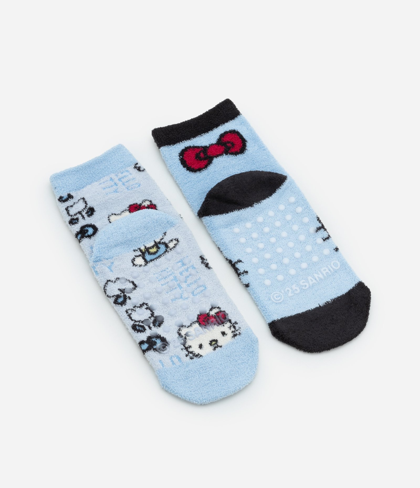 Kit 02 Meias Infantis em Chenille com Estampa Hello Kitty - Tam 19 a 34 ...