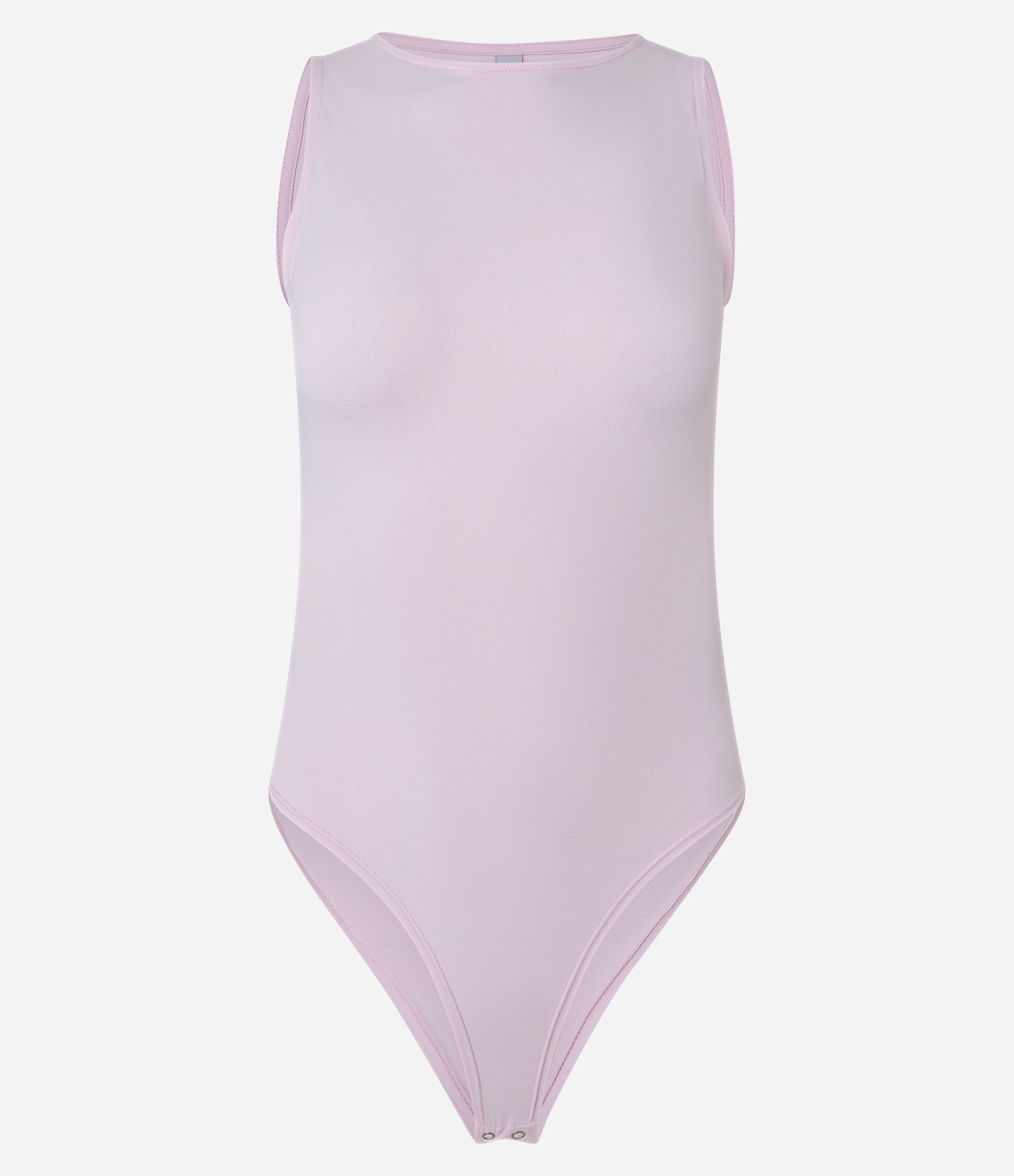 Body sem Manga em Microfibra e Botões para Fechamento Rosa