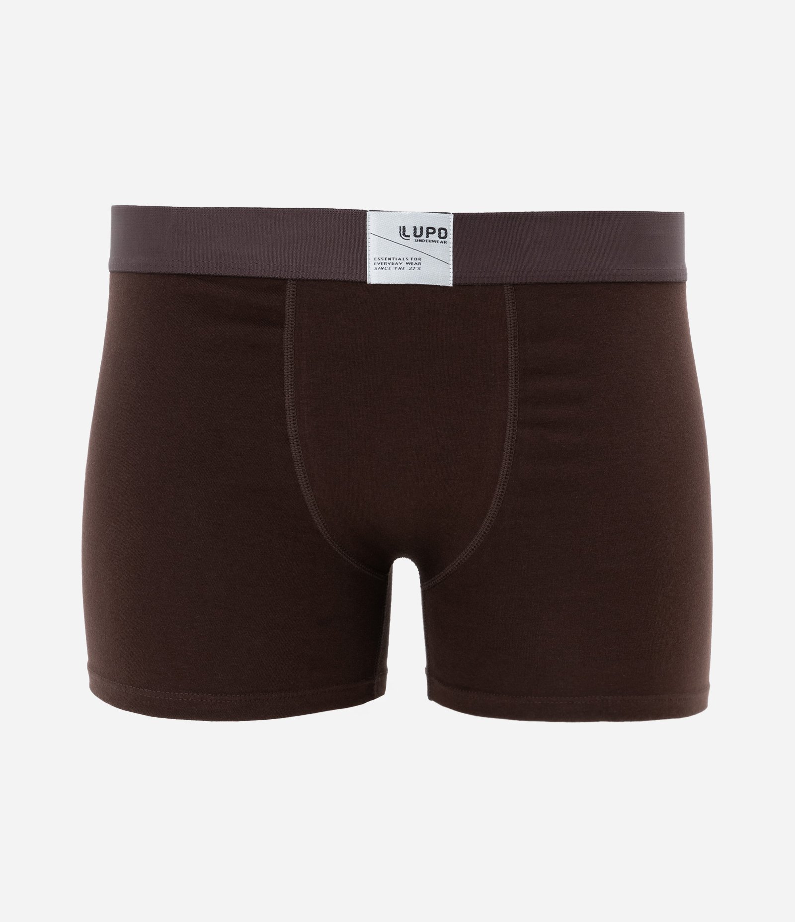 Cueca Boxer em Algodão com Detalhe Lupo Marrom