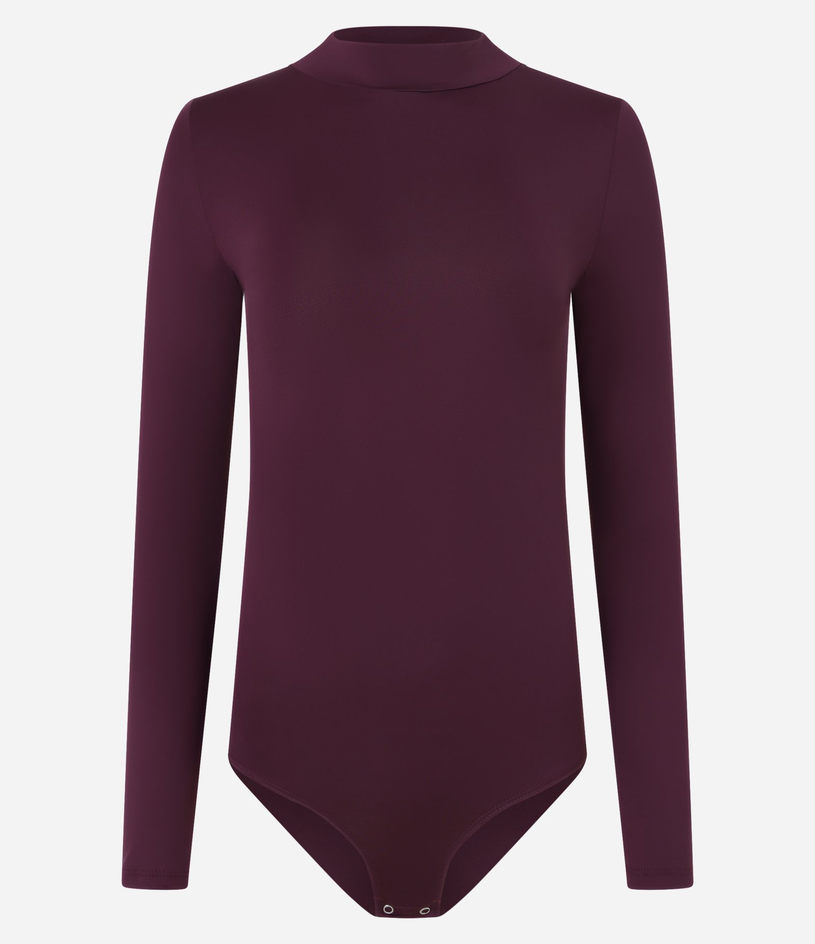 Body Básico em Poliamida com Golinha Alta Bordô