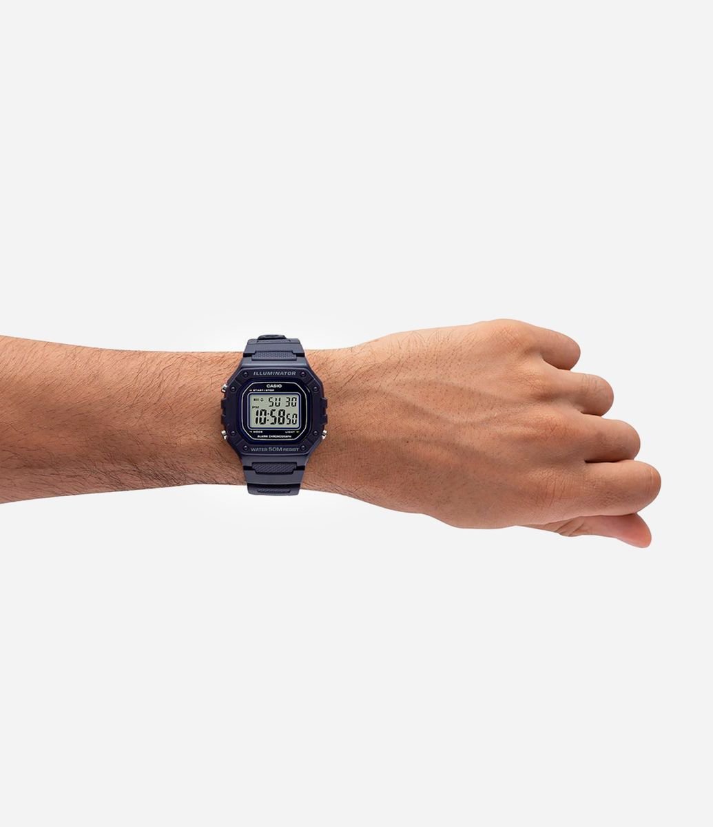 Relógio Casio Masculino Digital Azul - Renner