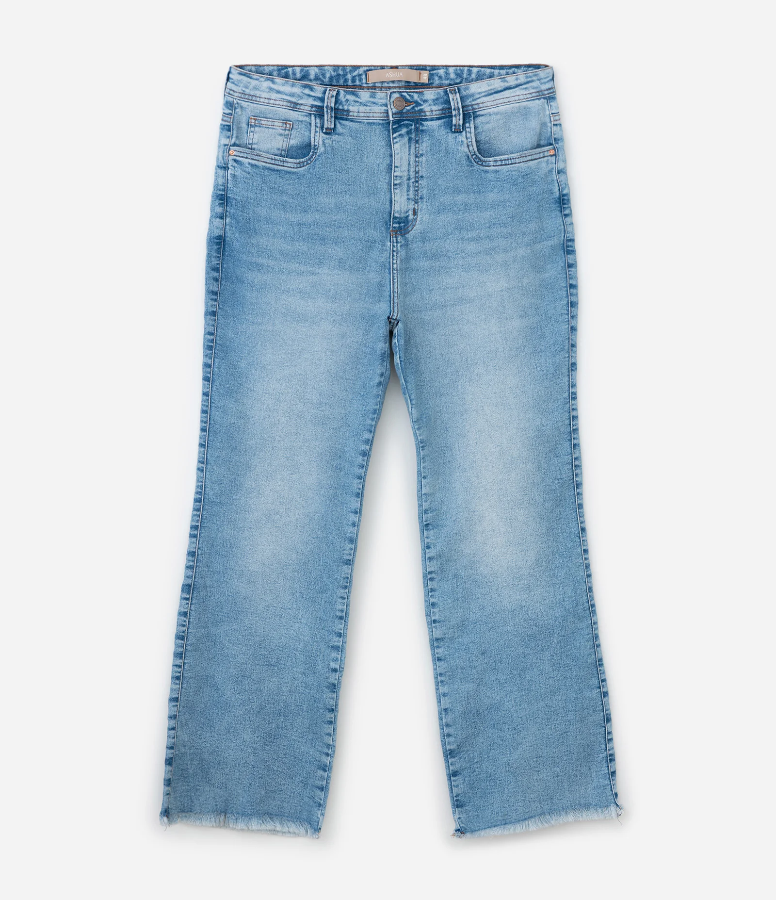 Calça Skinny em Jeans com Barra Desfiada Curve & Plus Size Azul