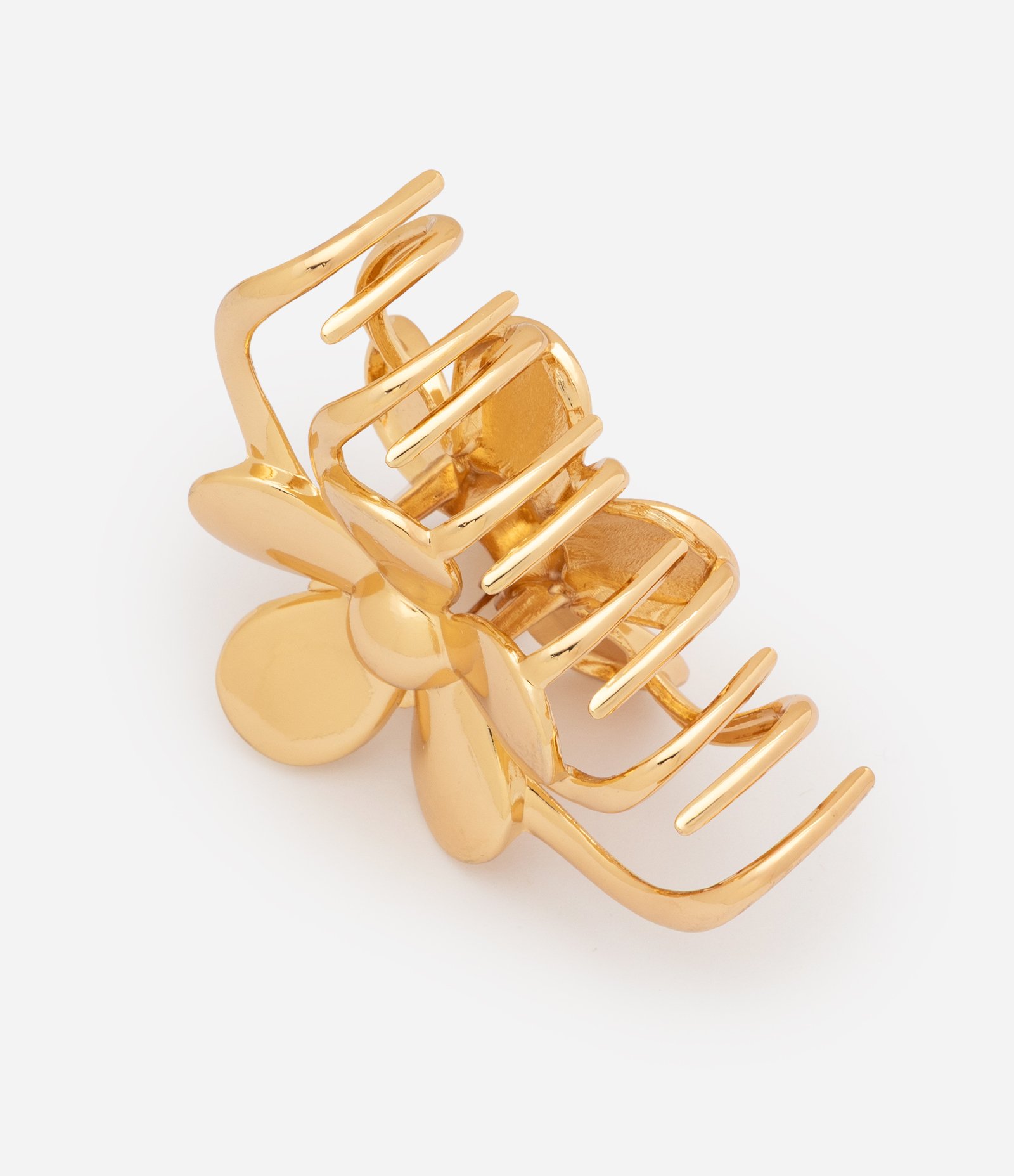 Piranha de Cabelo com Formato de Flor Dourado