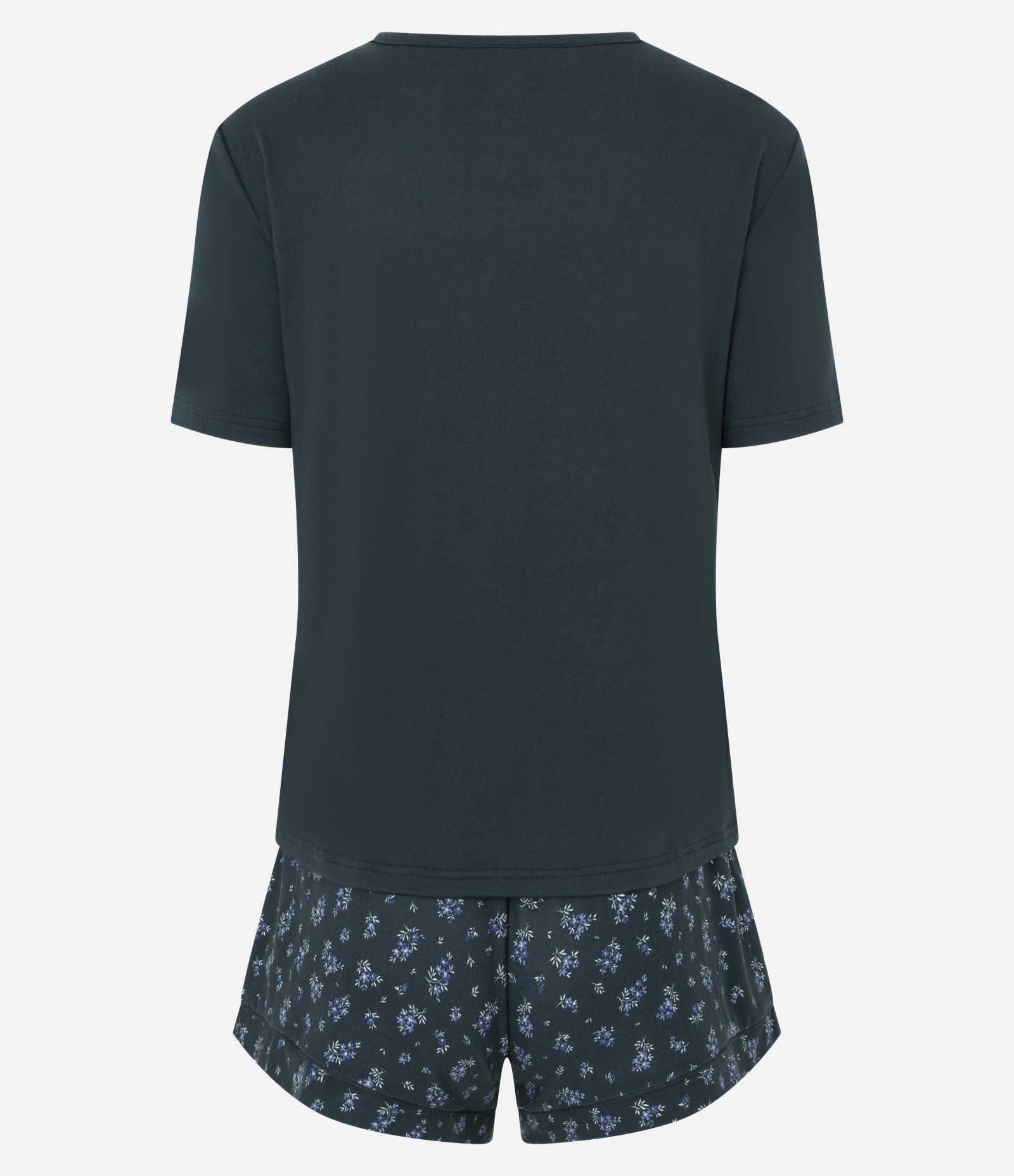 Pijama Short Doll Floral com Toque Macio Verde