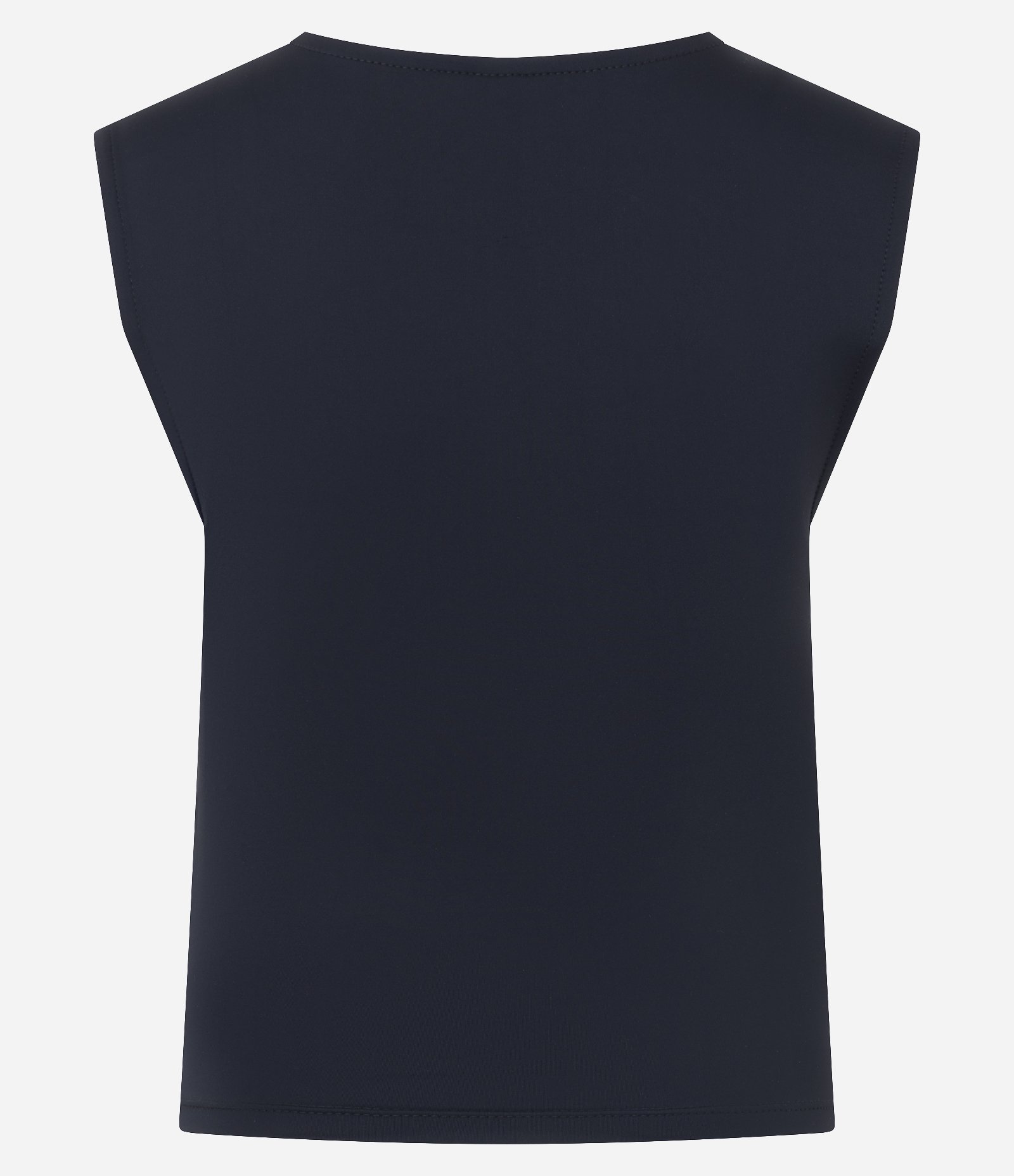 Blusa Alça Larga em Microfibra com Decote Quadrado Preto