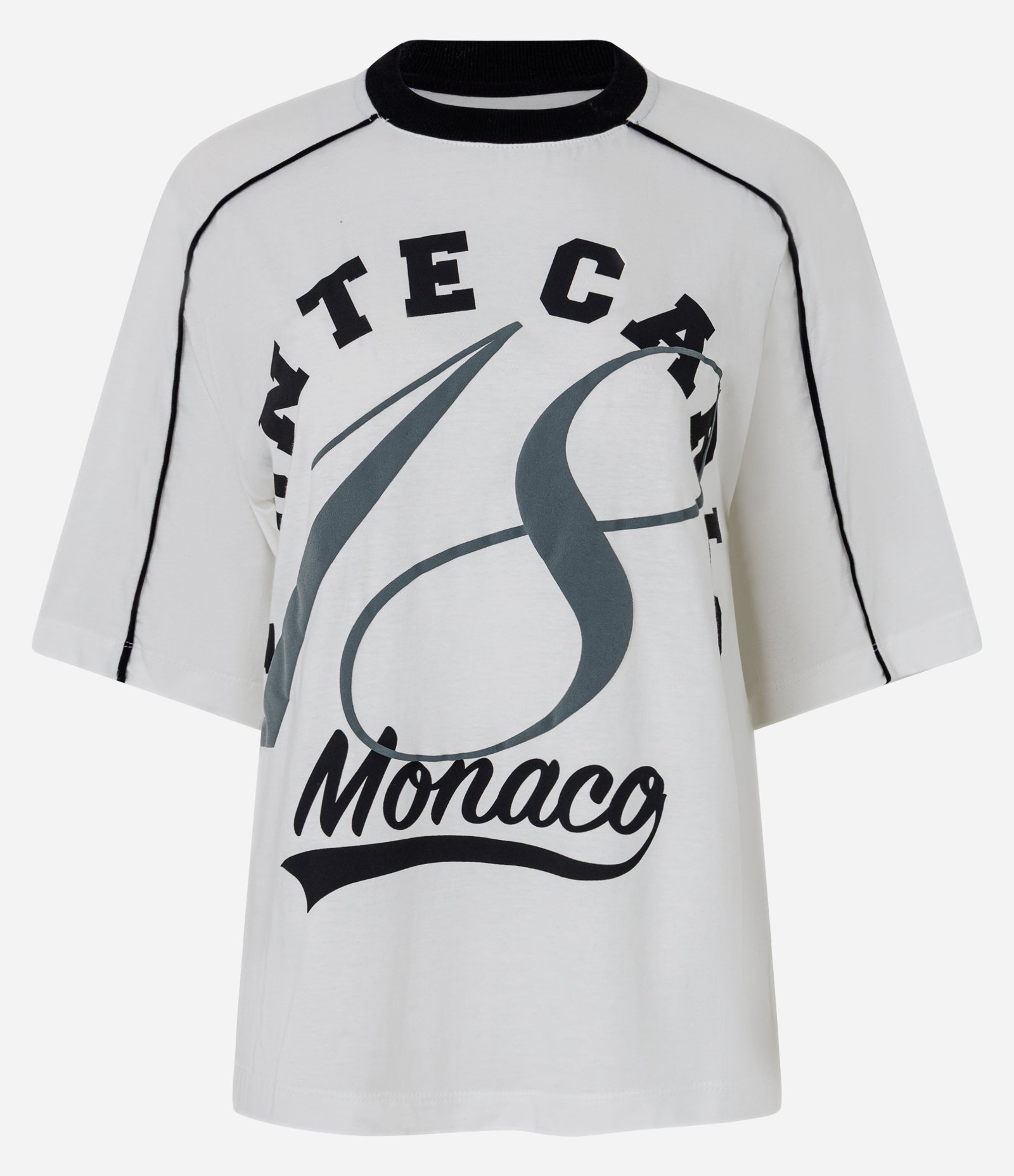 Camiseta em Algodão com Estampa Lettering Monte Carlo Branco