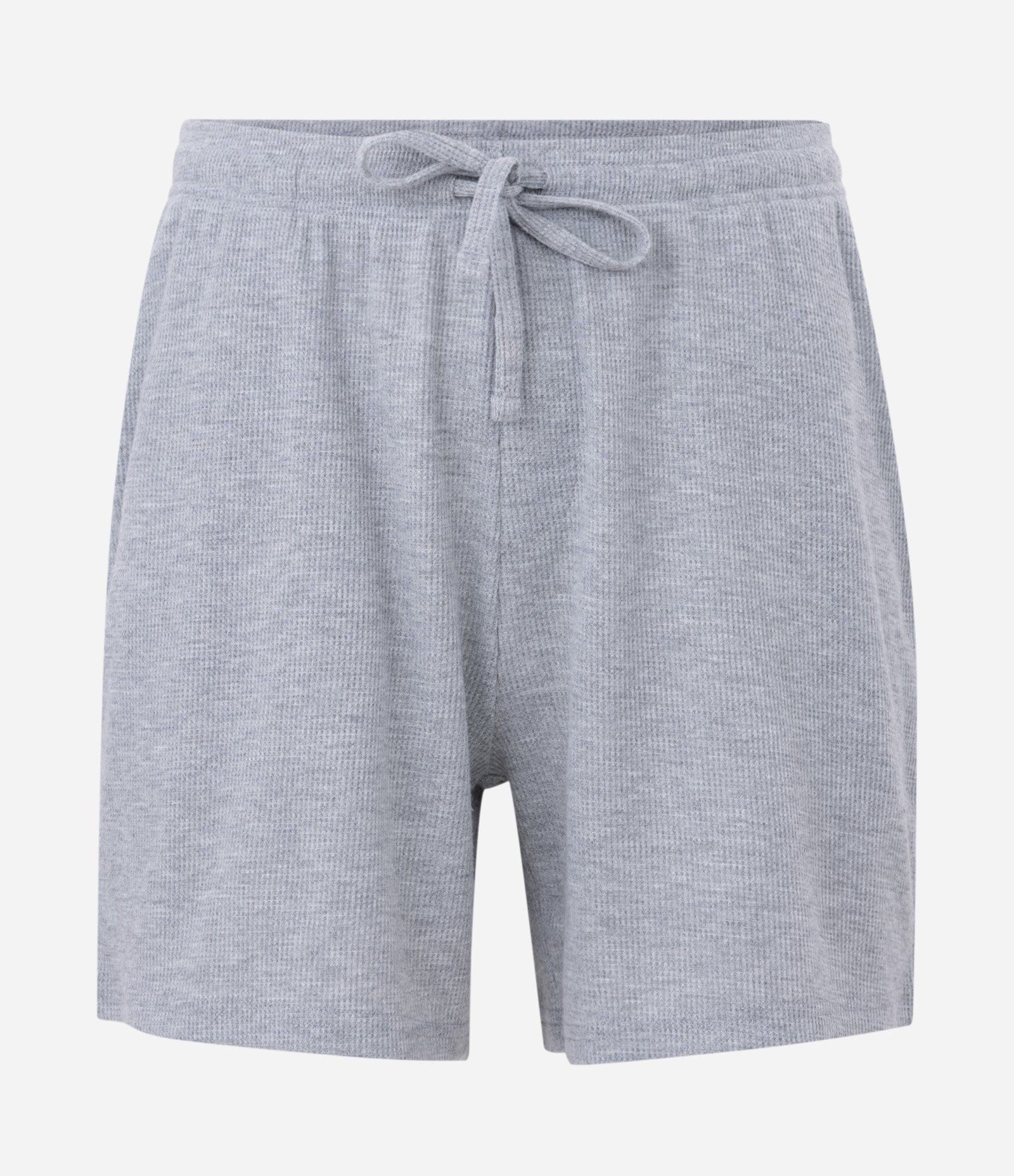 Pijama Curto Algodão com Textura Waffle Azul