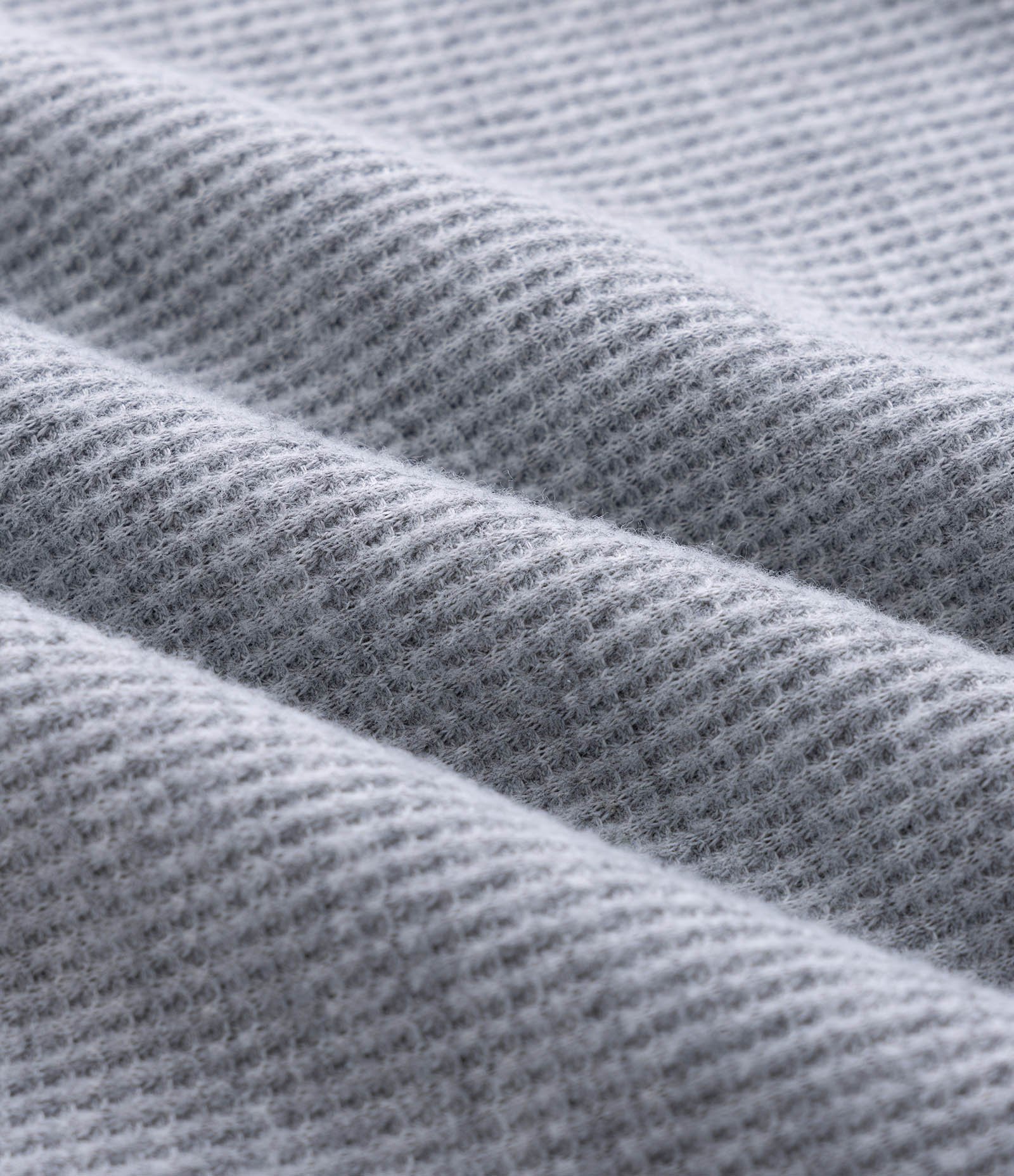 Pijama Curto Algodão com Textura Waffle Azul