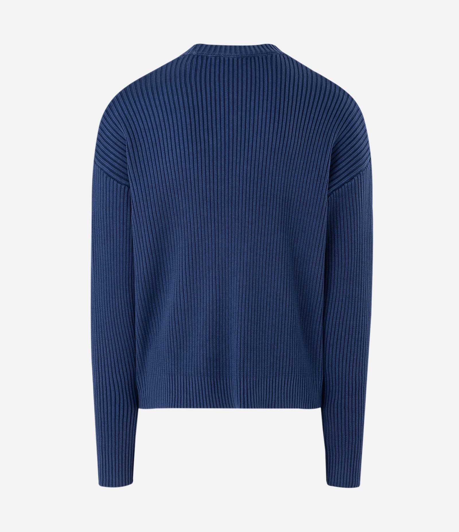 Suéter Tricô Texturizado Acid Wash Boxy Azul