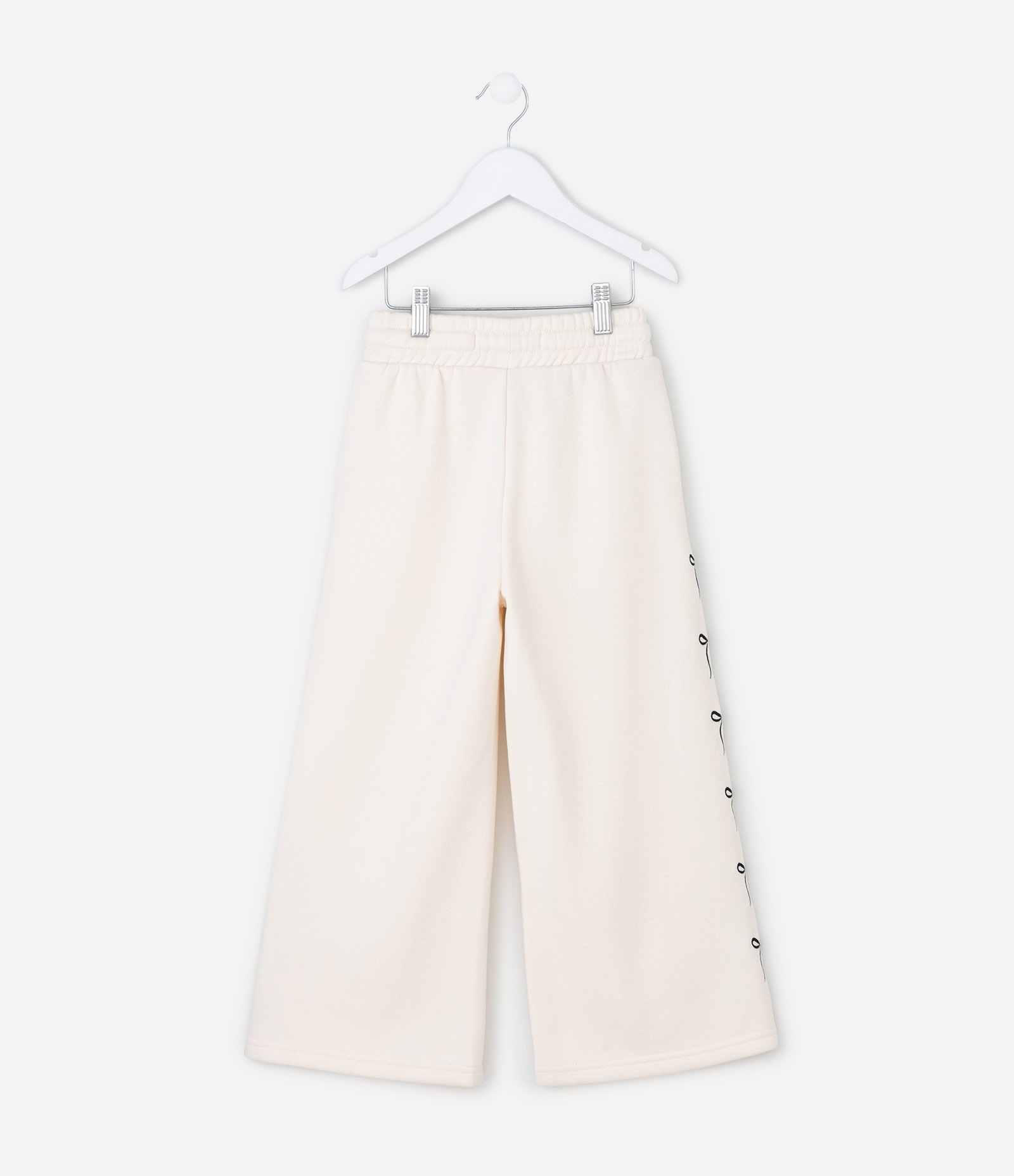 Calça Infantil Wide Leg em Modal com Estampa de Laços – Tam 5 a 14 Anos ...