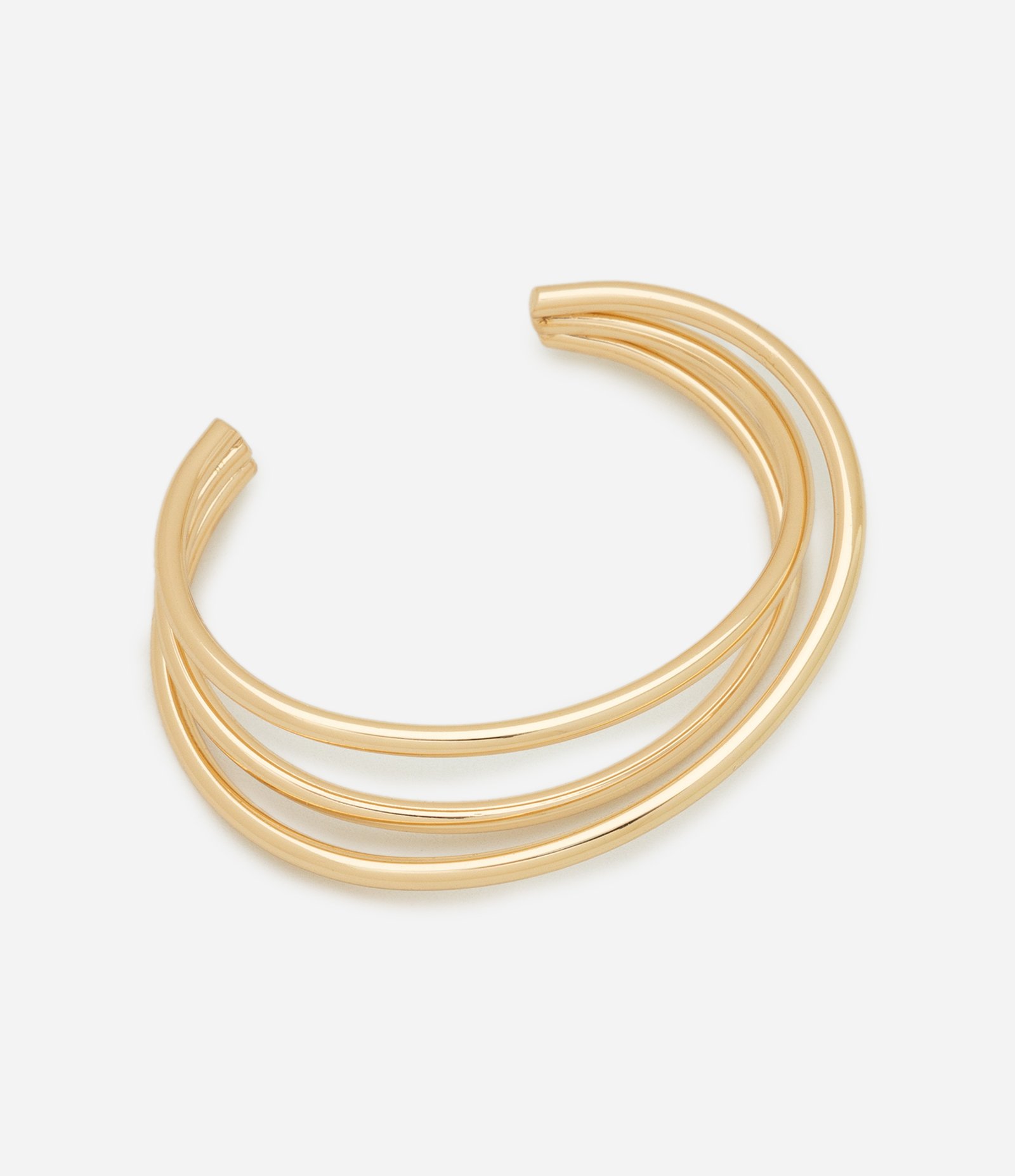 Bracelete Metal Ponte Dupla Light Gold Dourado