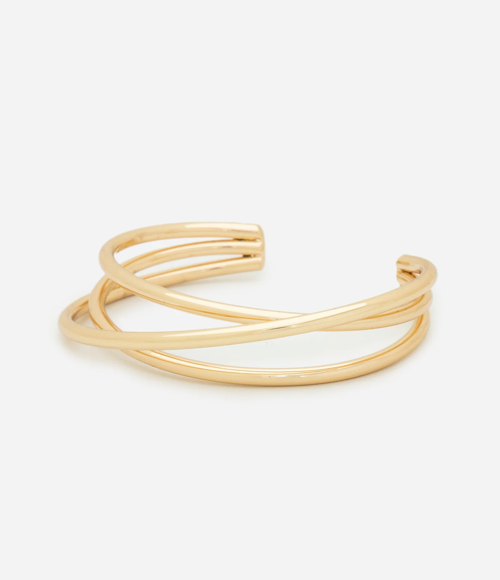 Bracelete Metal Ponte Dupla Light Gold Dourado