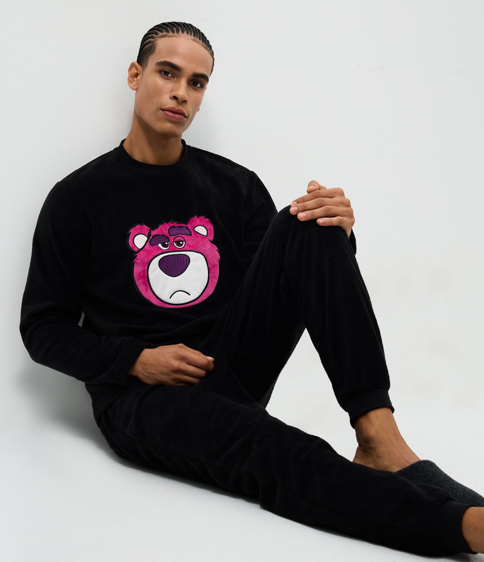 Pijama Longo Plush Lotso Toy Story Preto