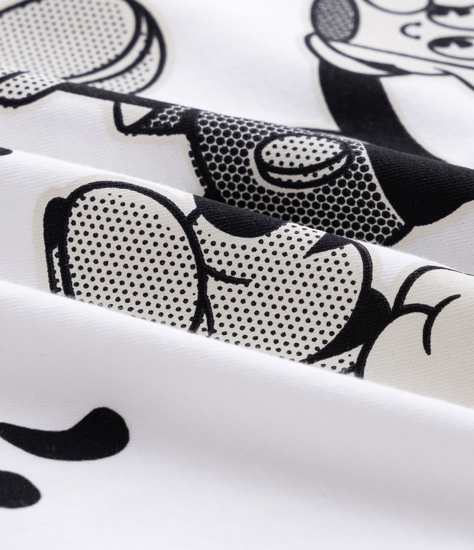 Pijama Longo Mickey Coffee Club em Algodão Branco