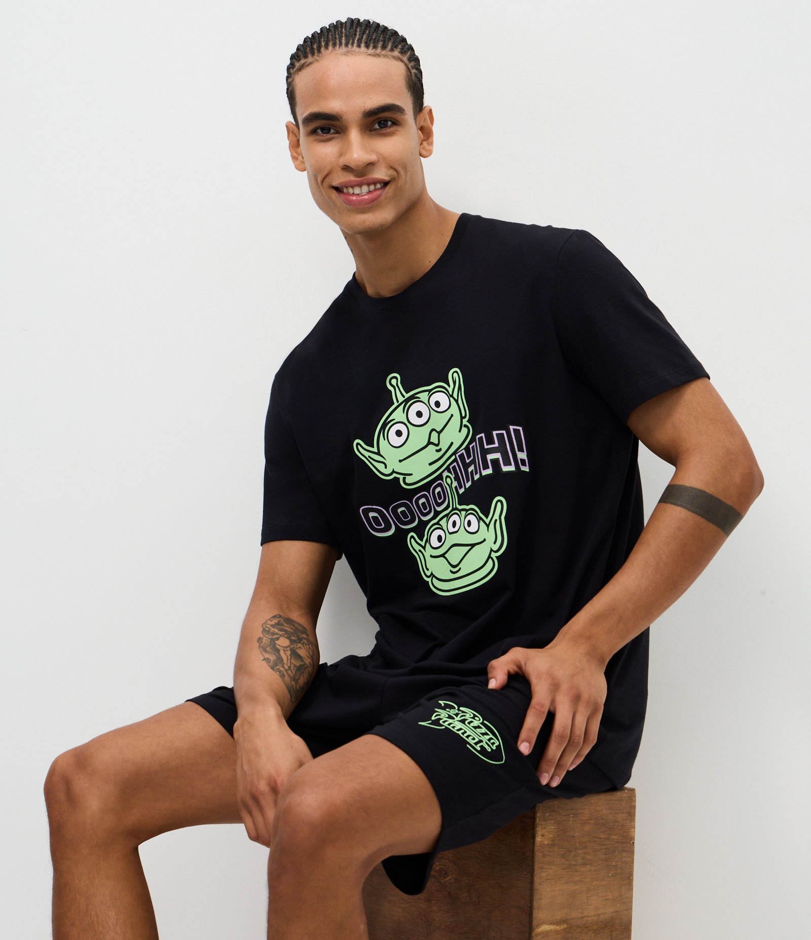 Pijama Curto Toy Story Aliens Jet Black