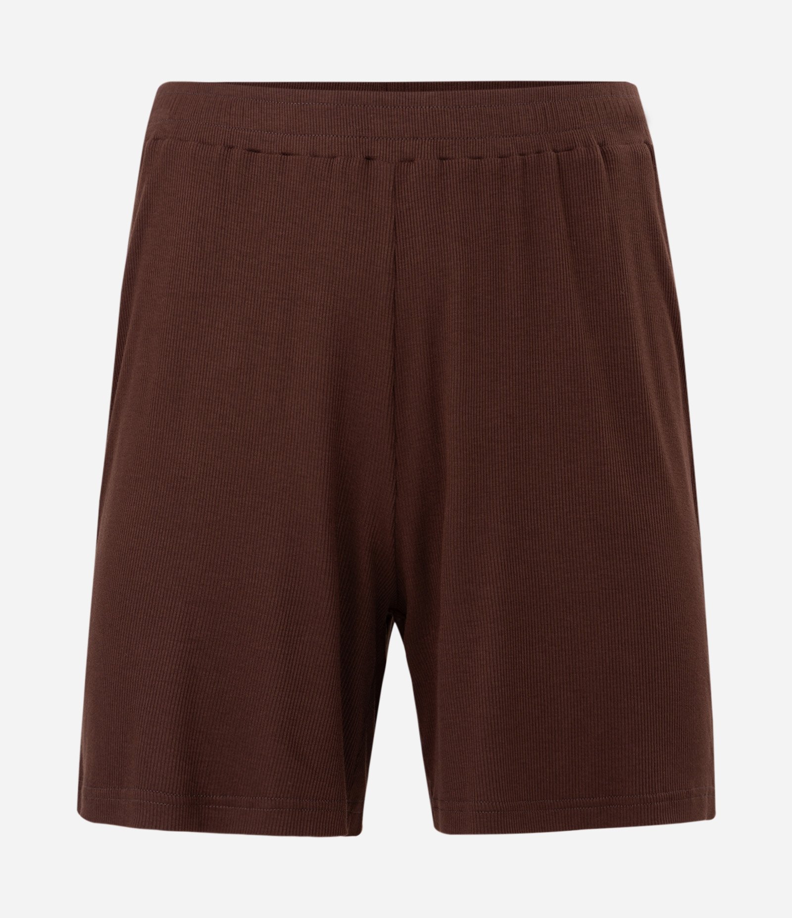 Pijama Curto Ribana Texturizada Masculino Marrom