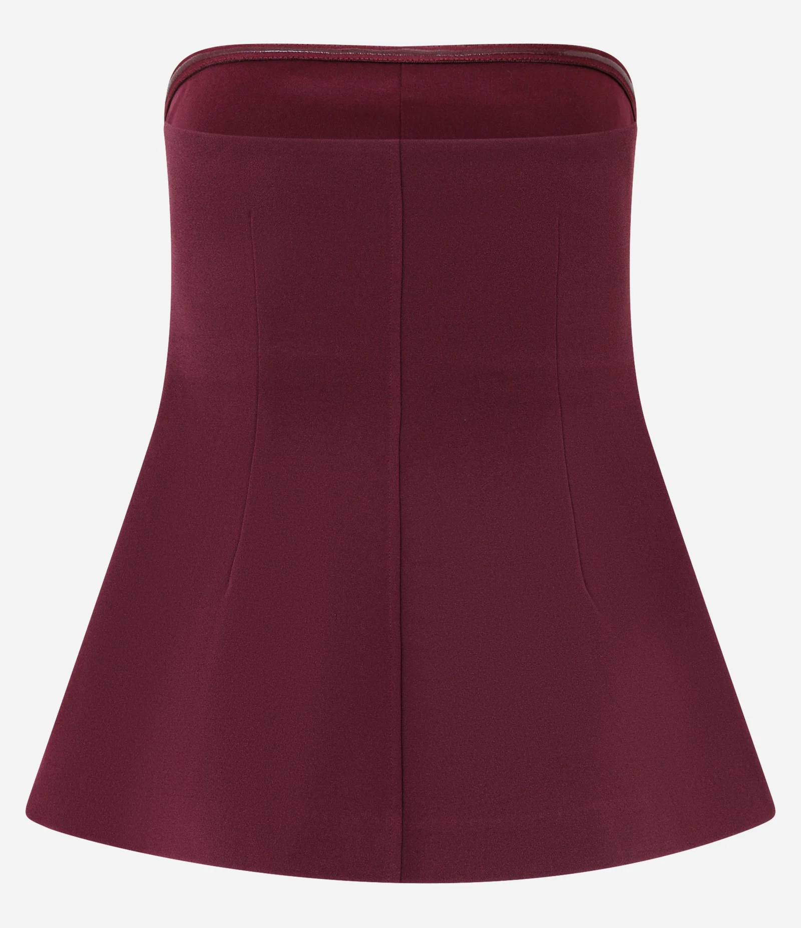 Blusa Tomara Que Caia em Crepe com Barra Peplum Vermelho