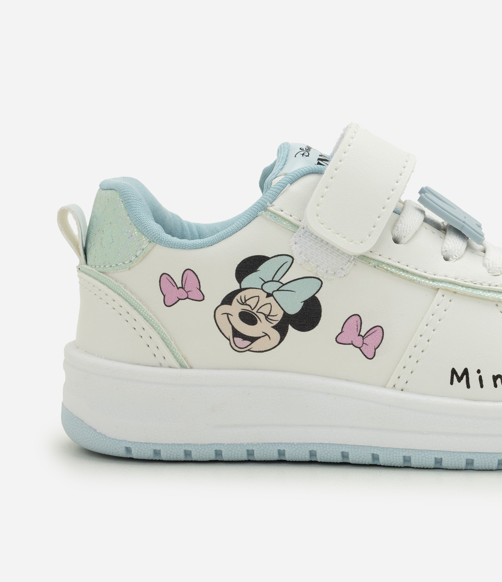 Tênis Infantil com Patch Minnie e Velcro – Tam 20 a 27 Off White