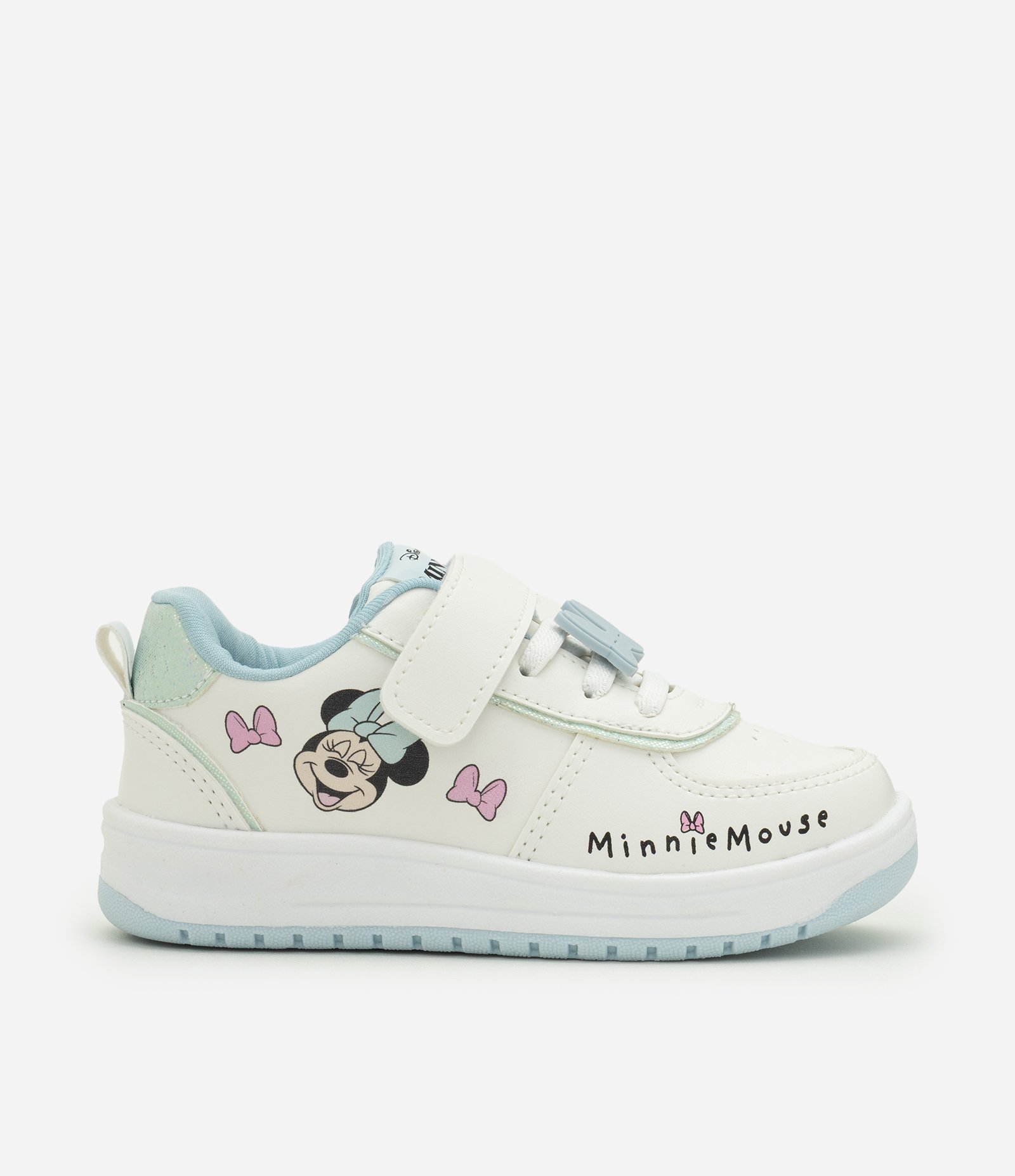 Tênis Infantil com Patch Minnie e Velcro – Tam 20 a 27 Off White