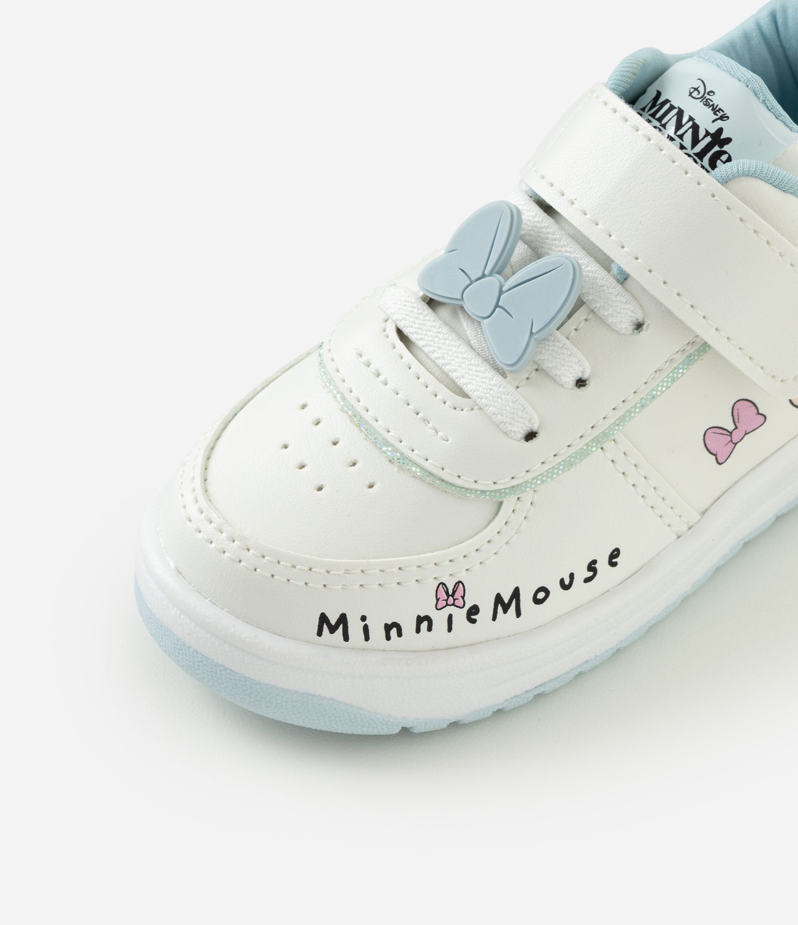 Tênis Infantil com Patch Minnie e Velcro – Tam 20 a 27 Off White