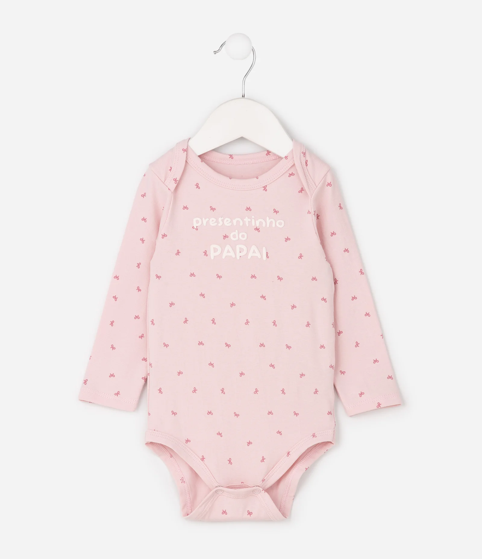 Body Infantil Fullprint Laços e Lettering Presentinho do Papai – Tam 0 ...