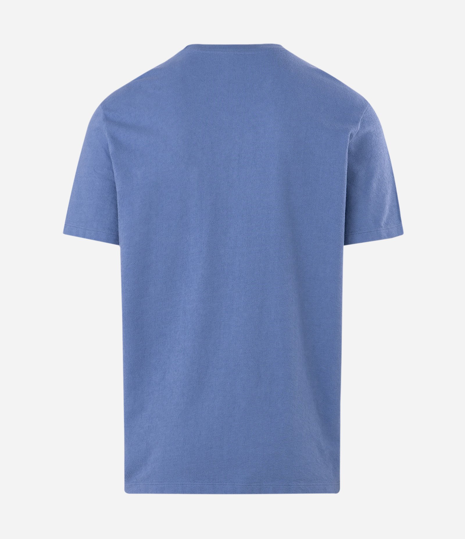 Camiseta Manga Curta com Bolso e Lettering Slow Times Azul