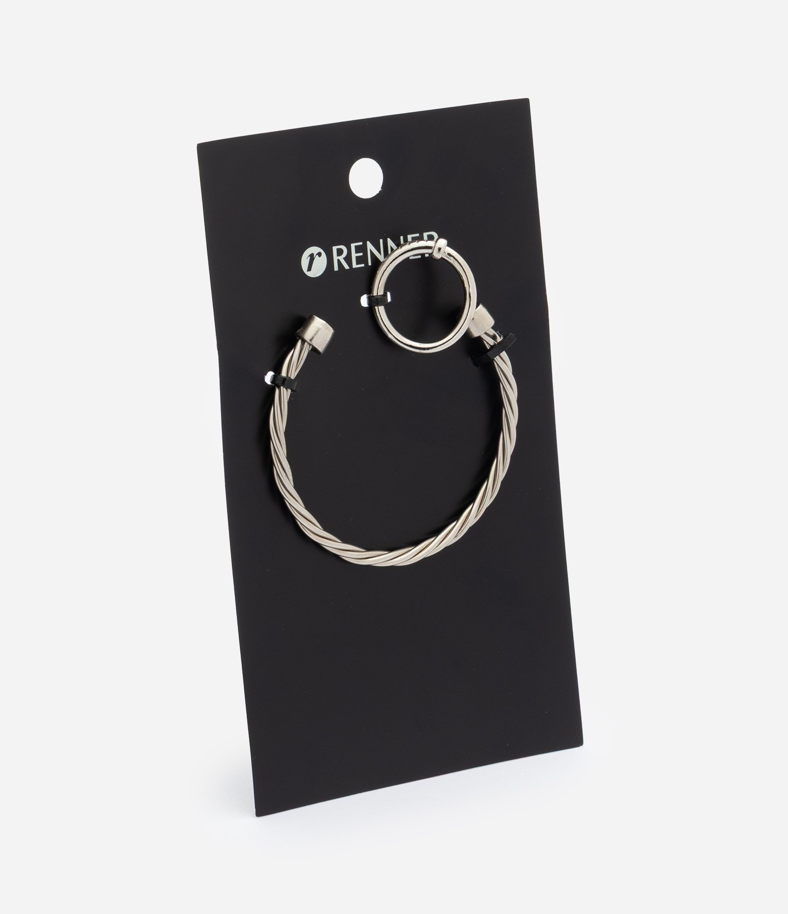 Kit Anel e Bracelete Metal Prata