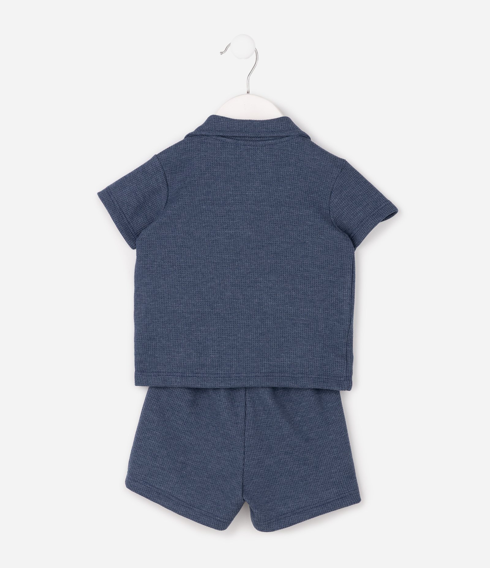 Conjunto Infantil em Algodão com Bordado Urso – Tam 0 a 18 Meses Azul ...