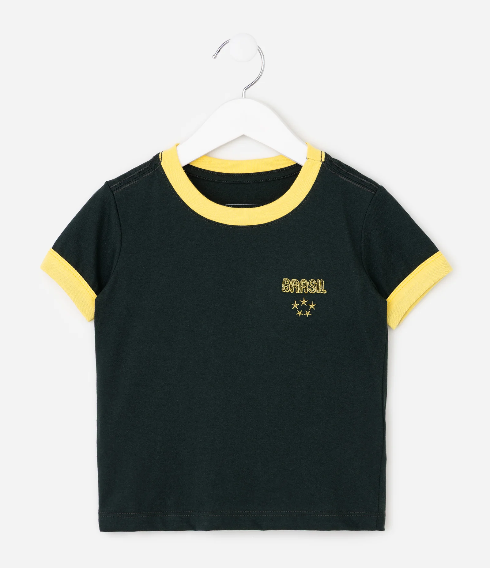 Camiseta Infantil Esportiva com Lettering Brasil Copa do Mundo – Tam 1 ...