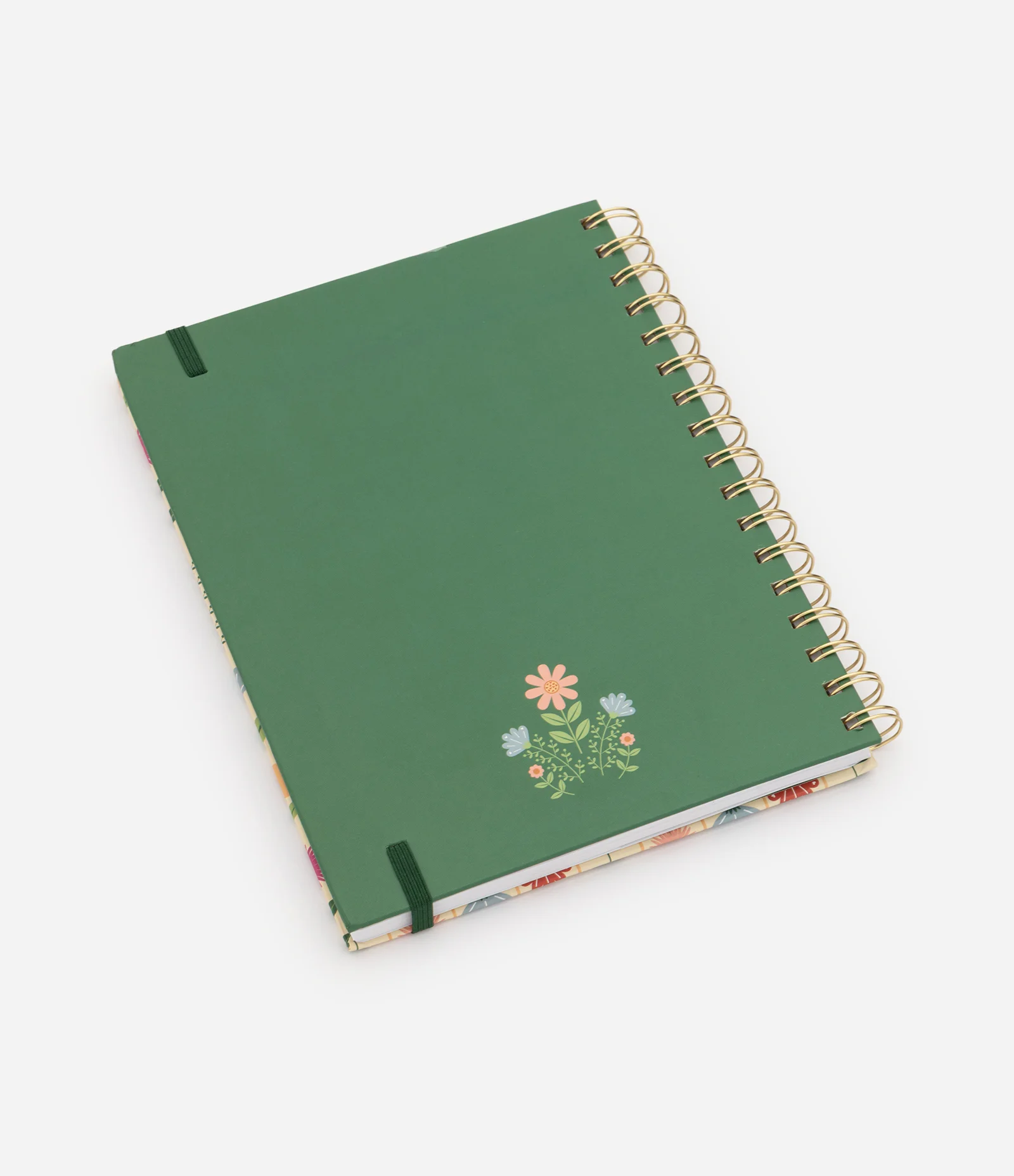 Caderno Capa Dura com Estampa Floral 96 Folhas Multicores